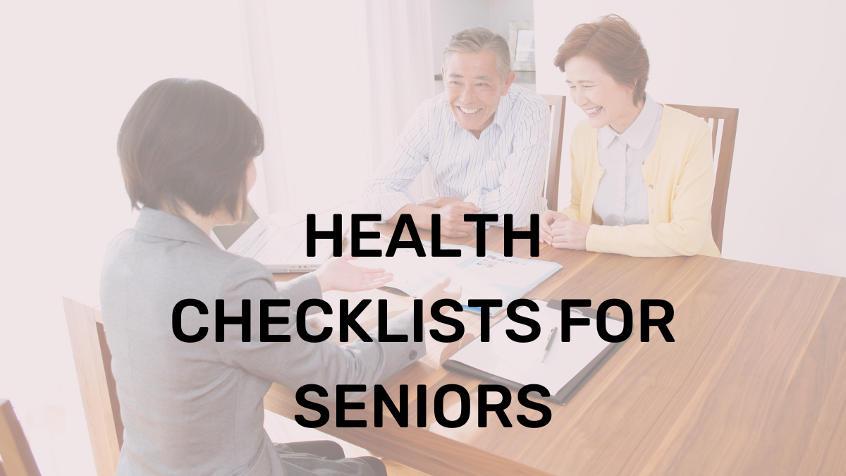 Checklists for Senior Health - Creative Home Therapy